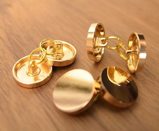4BR Shop: 25 of double chained gold metal stage buttons — 4barsrest