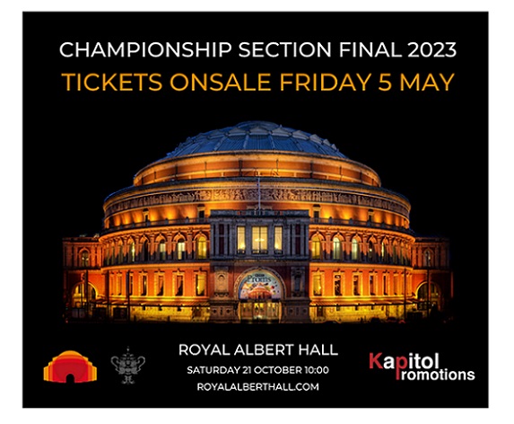 Albert Hall National Final tickets on sale in May — 4barsrest